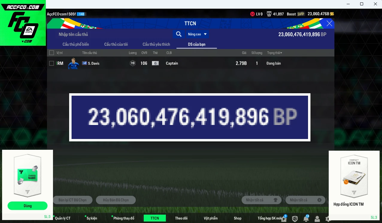 Acc #50163: ACC 26060b trắng, còn 3 HĐ ICTM, giá 2,606,000 đ