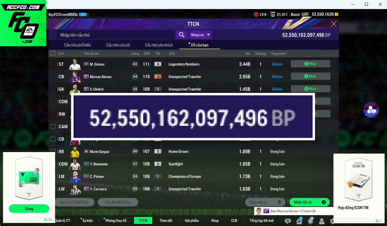 Acc #65083: [ACC Rẻ🔥] ACC 52550b trắng, giá 5,255,000 đ