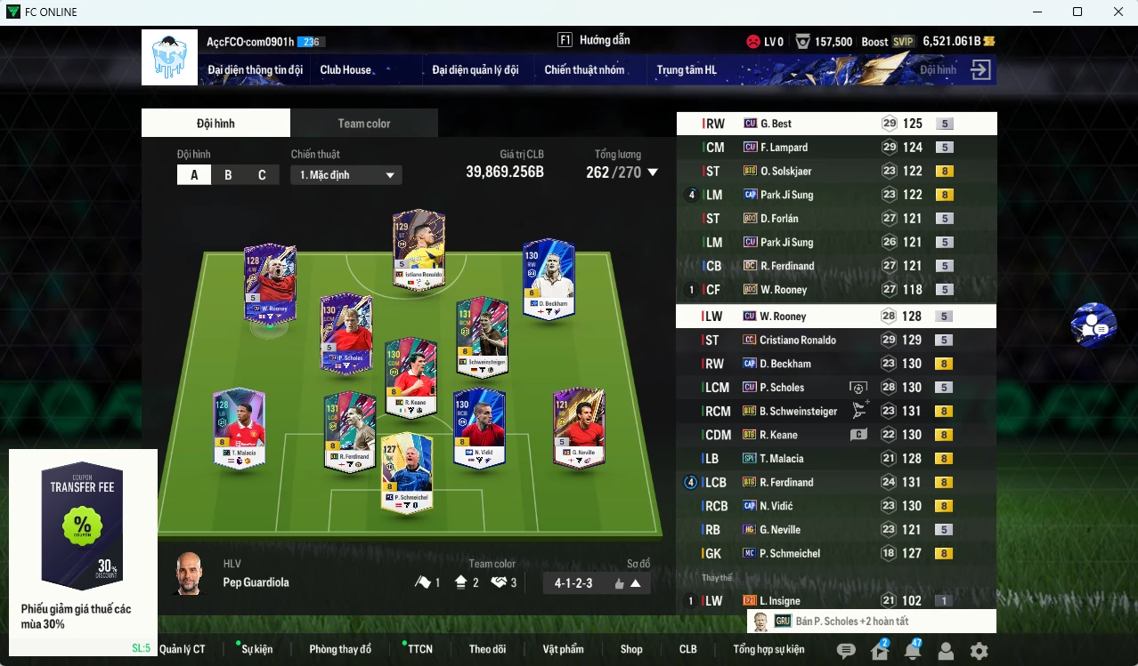 Acc #76412: [Dư nhiều BP] Man Utd. 39.860b dư 6500b có CR7 CC ...
