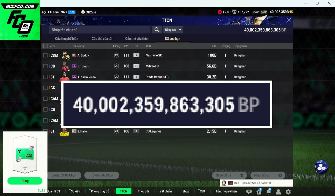 Acc #80252: [ACC Rẻ🔥] ACC 40002b trắng. HLV Xịn, giá 4,000,200 đ