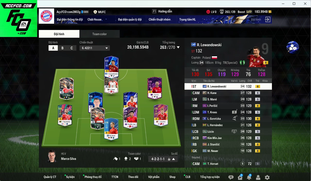 Acc #81172: [ACC Rẻ🔥] Bayern Munich 20.190b có Lewandowski CAP, Kroos ...