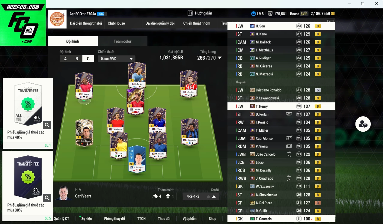 Acc #85489: [ACC Rẻ 🔥, VIP KC Tháng 5] Team CC+8 mix Quốc Dân Best 1. ...