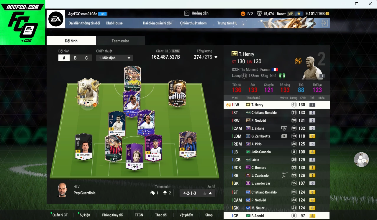 Acc #103868: [ACC Rẻ🔥] Juventus 162.480b dư 9100b có Henry ITM khóa ...